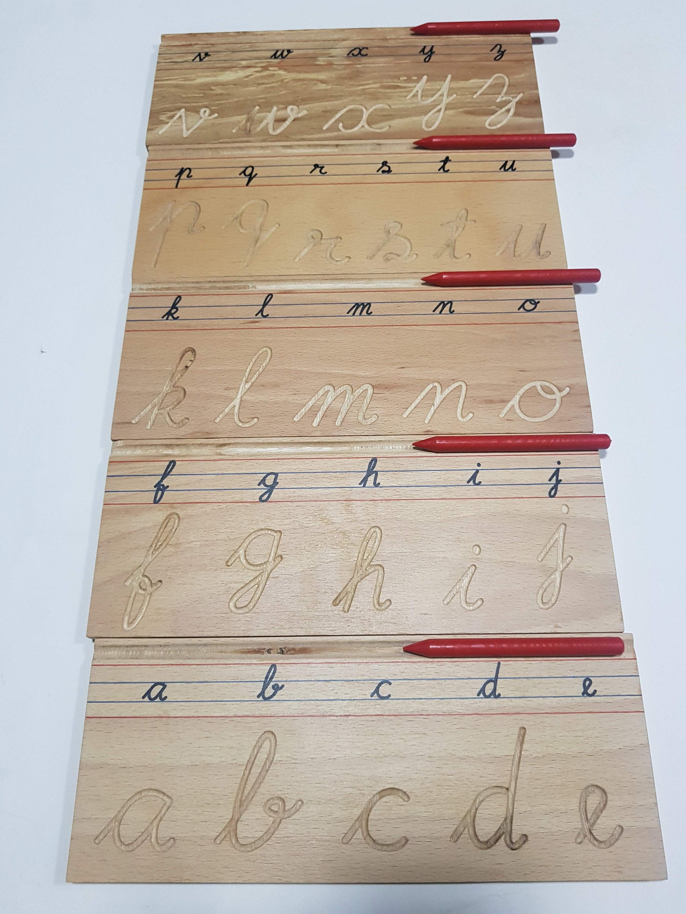 Wooden Alphabet Tracing Boards Set - Pre Writing Skills ...